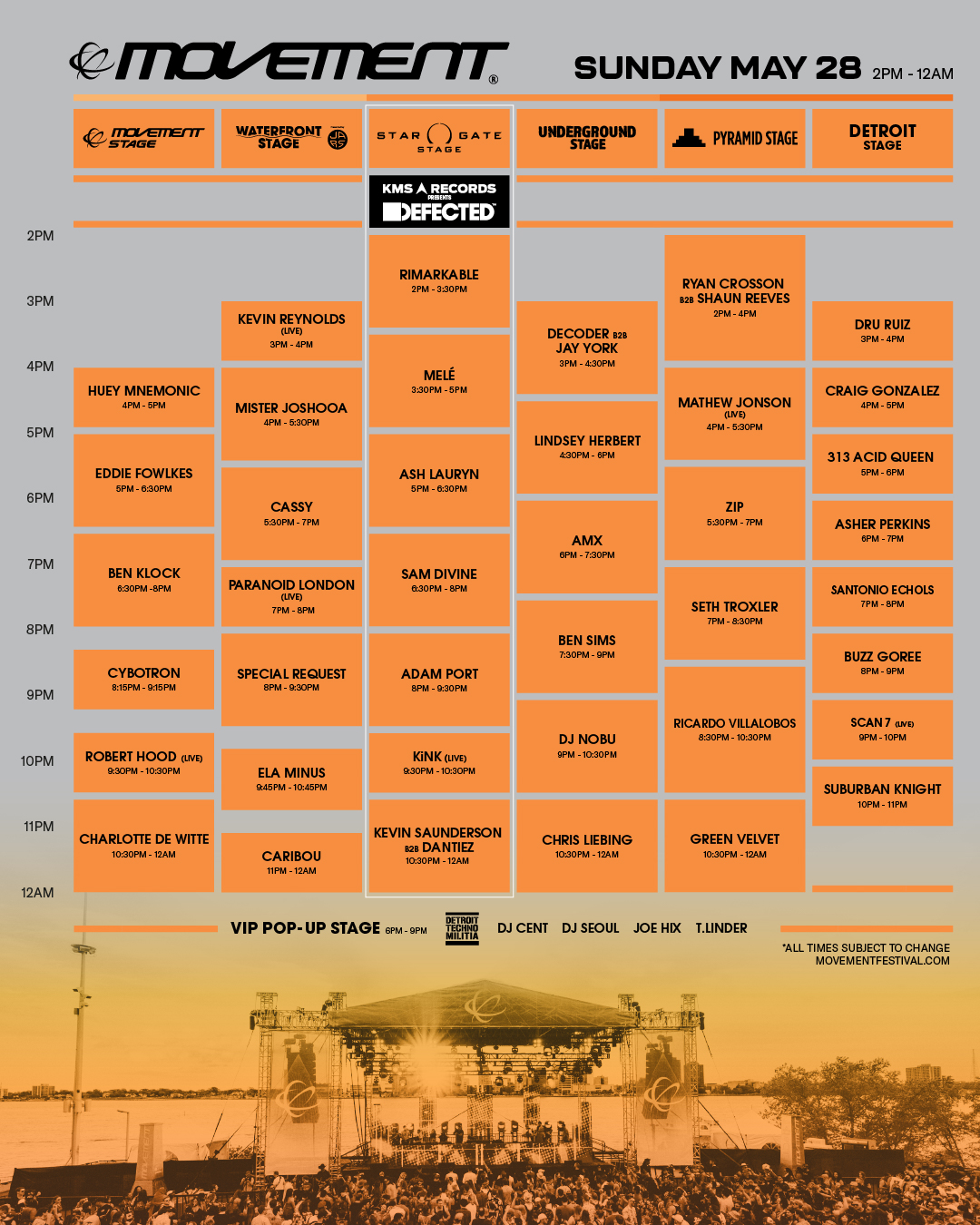 Movement Festival 2023 anuncia horario - Vinil